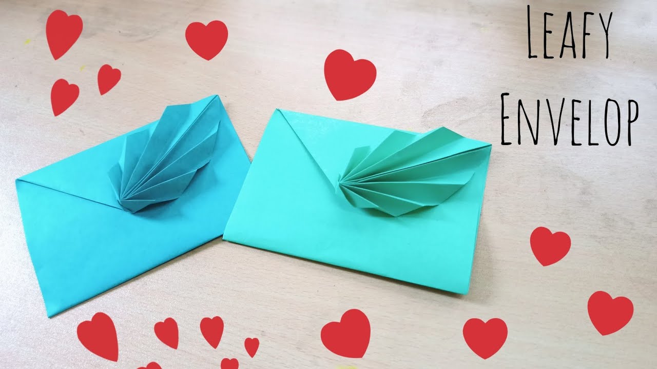 Leafy Envelop || handicraft||homemade craft||quarantine craft|| - YouTube