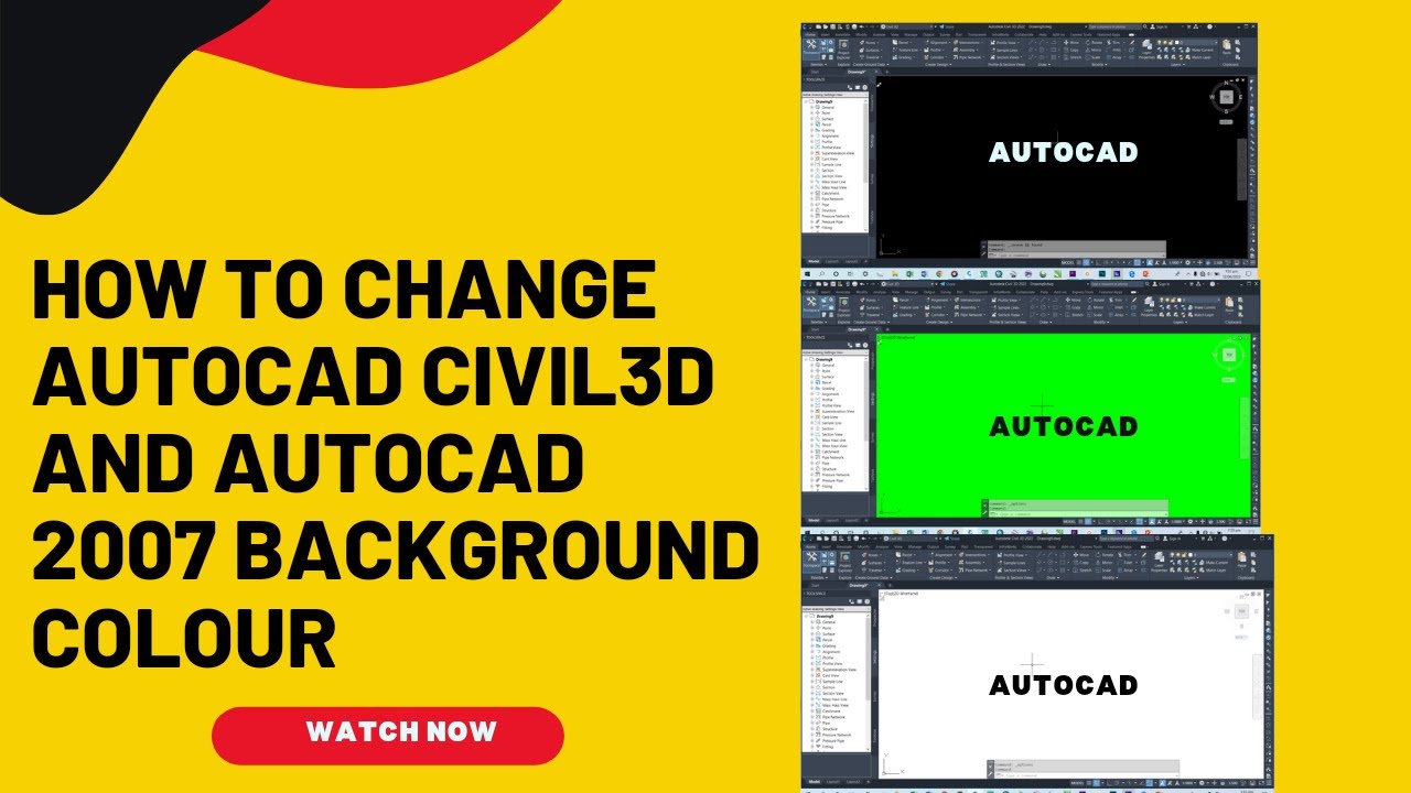 Autocad background colour - how to change civil3D background color ...
