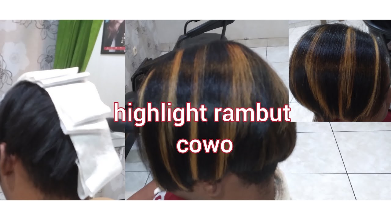 Cat rambut cowo // cara highlight rambut cowo //Guty's salon - YouTube