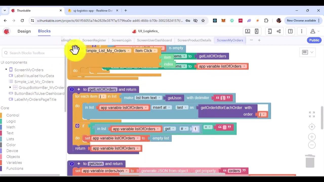 Simple List and Item Click Component in Thunkable - YouTube