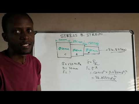 Engineering science N4 (Stress & strain example) - YouTube