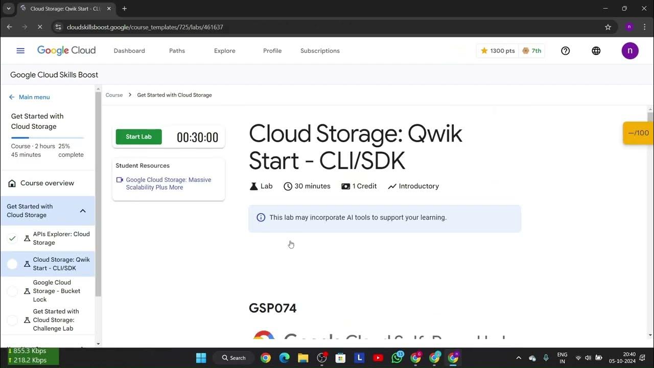 Module : 2 Lab : 2 Cloud Storage Qwik Start CLI/SDK - YouTube