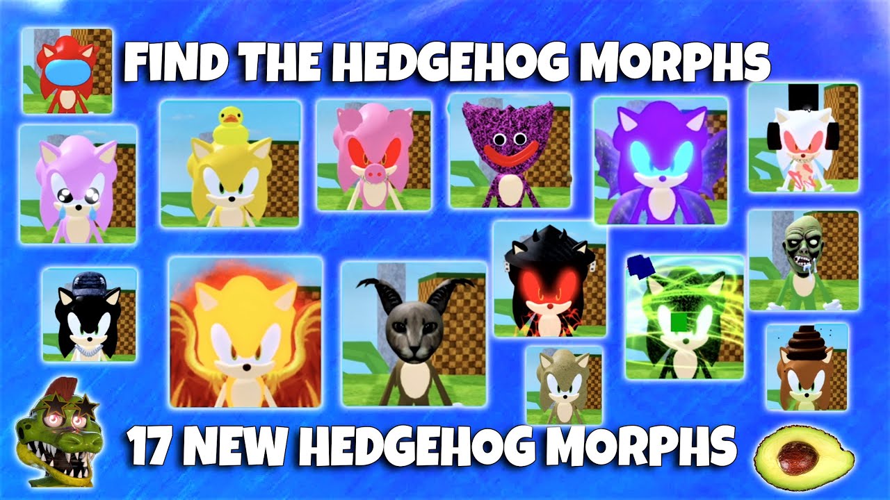ROBLOX - Find The Hedgehog Morphs / Find The Sonic Morphs - 17 New ...