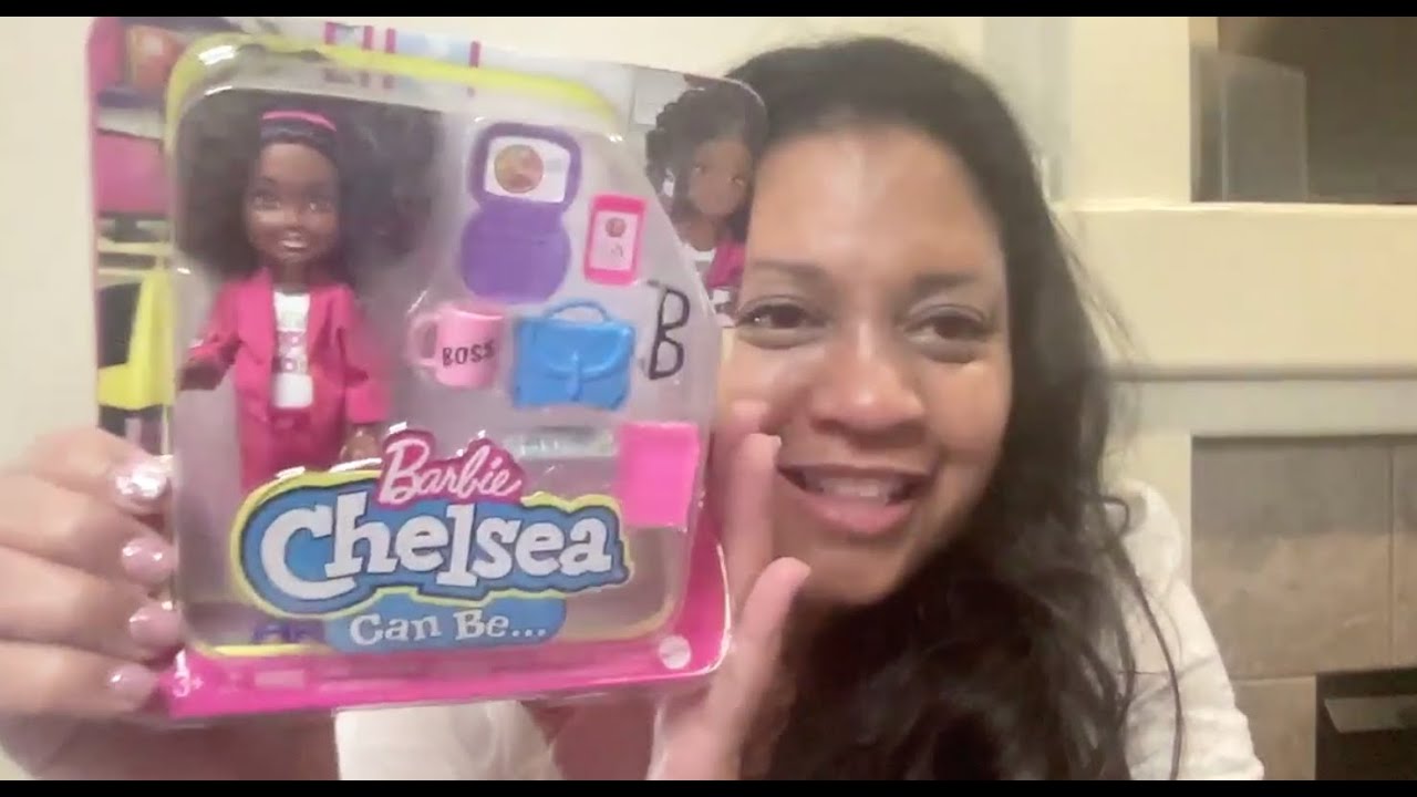 Unboxing Barbie Chelsea Can Be Anything Doll & Playset - Brunette Boss ...