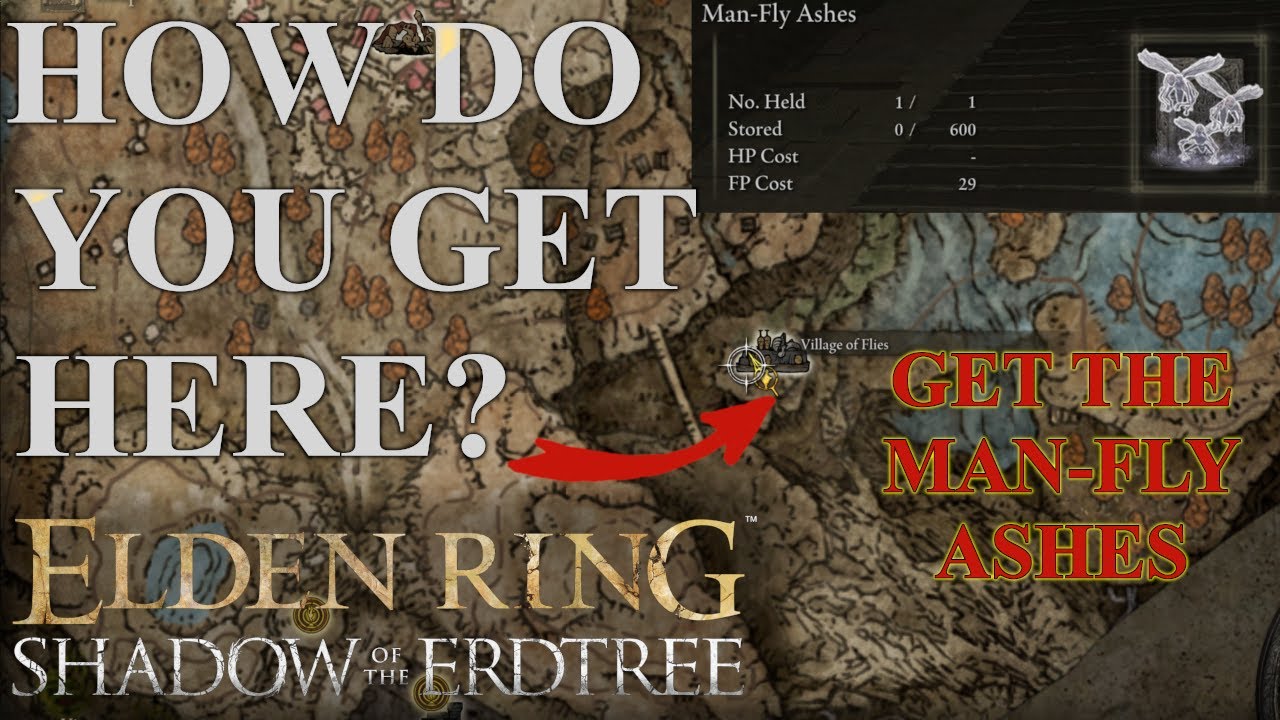 Elden Ring Shadow of the Erdtree: Get the Man-Fly Ashes in the Village of Flies. - YouTube