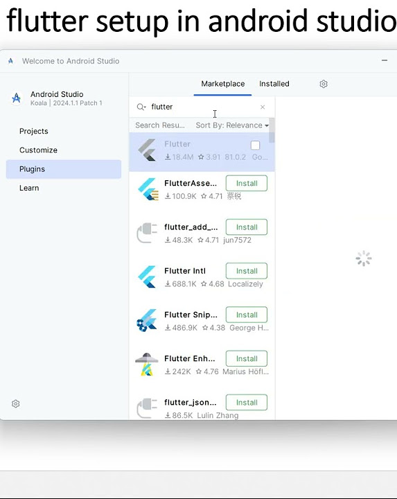 flutter setup in android studio #flutter - YouTube