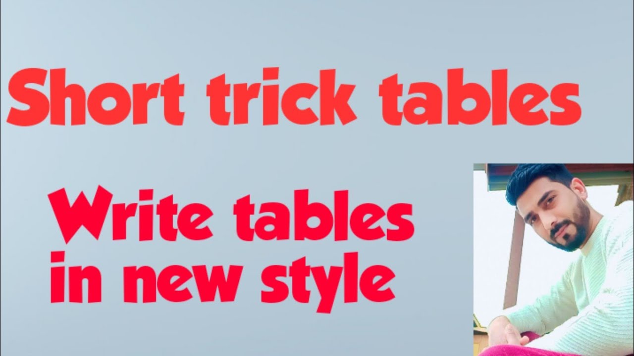 Short trick tables - YouTube
