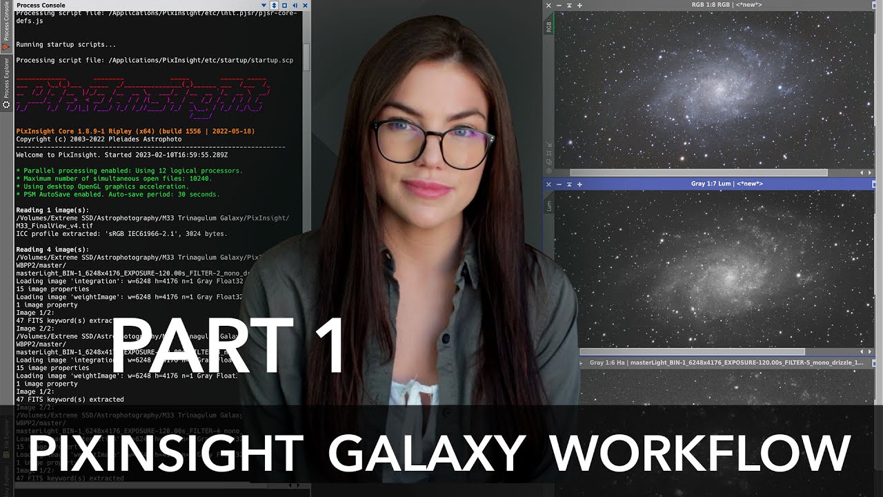 Astrophotography PixInsight Galaxy Data Workflow | Triangulum Galaxy | Pt 1 - YouTube