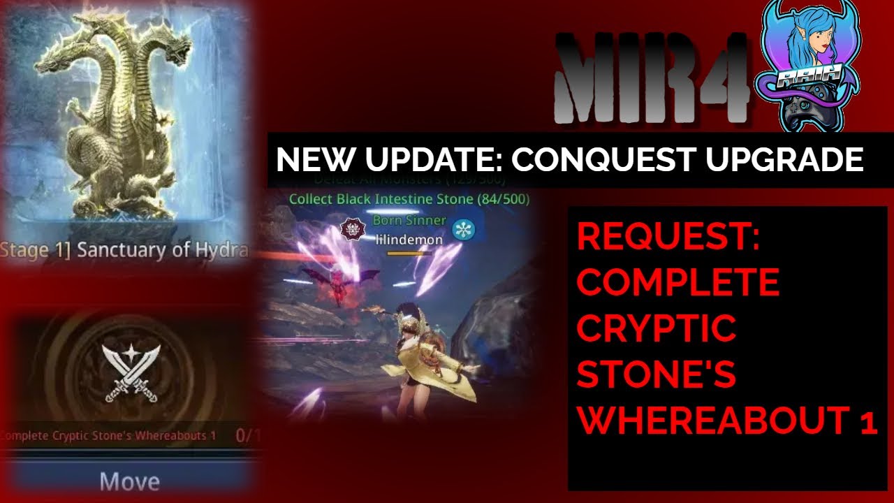 MIR4: NEW UPDATE [SANCTUARY OF HYDRA CONQUEST] CRYPTIC STONE'S ...