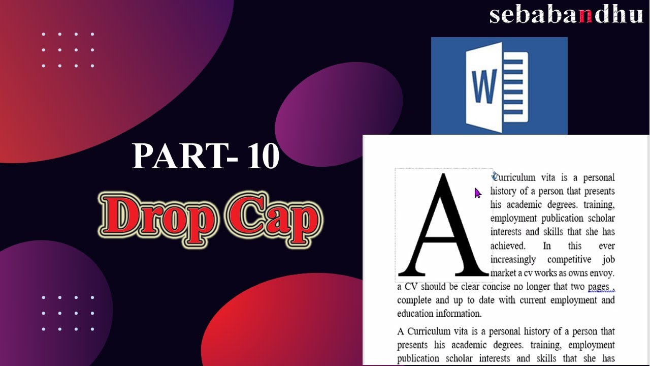 How to Use Drop Cap in Microsoft Word: A Complete Guide. #MicrosoftWord ...