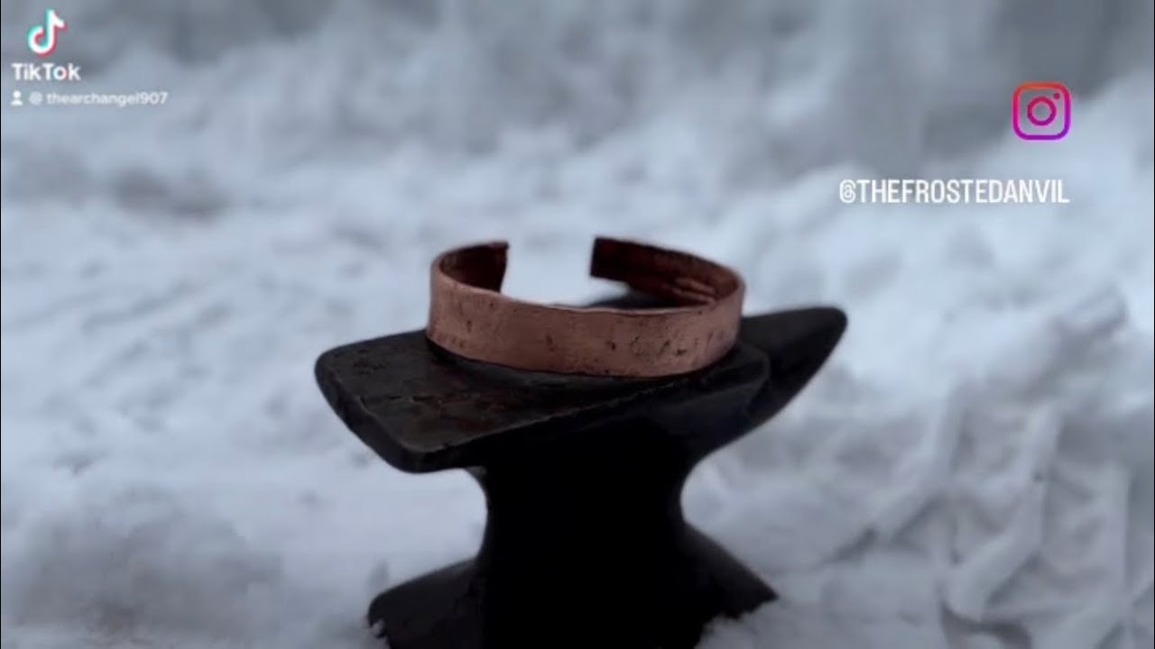 My First Copper bracelet (ASMR)(Blacksmithing)(DIY) - YouTube