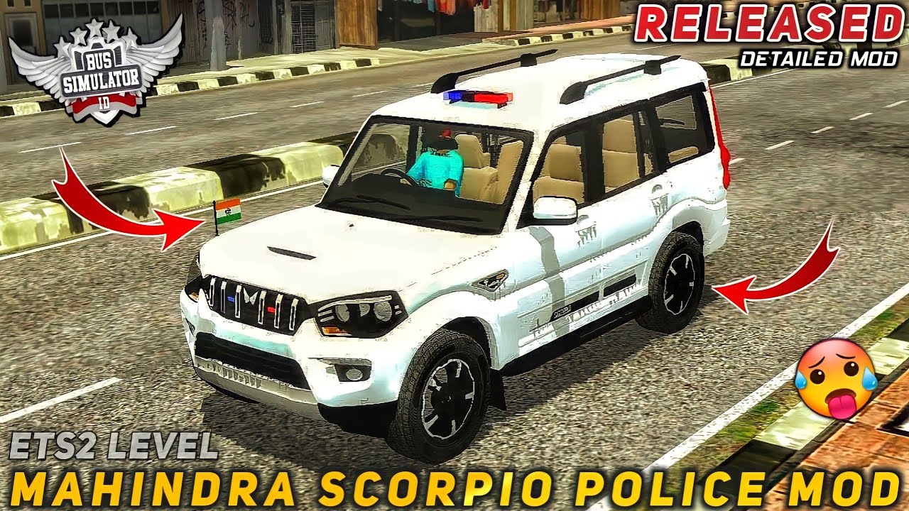 Download MAHINDRA SCORPIO POLICE CAR MOD For Bus Simulator Indonesia ...