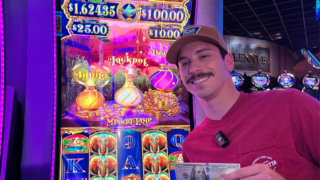 Chasing Big Wins On The Mystery of the Lamp Slot Machine At Coushatta ...