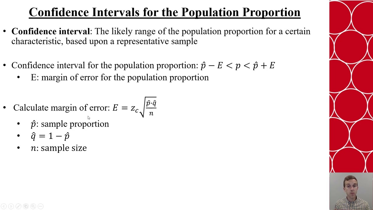 Confidence Intervals of Population Proportions - YouTube