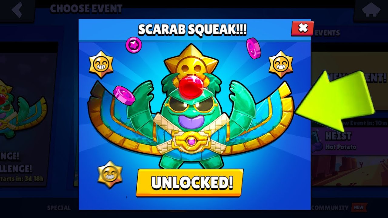 Complete SCARAB SQUEAK QUEST - Brawl Stars Quests & FREE GIFTS - YouTube