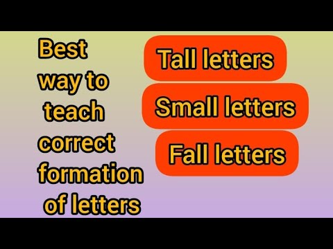 Best way to teach correct formation of letters|tall, small,fall letters ...