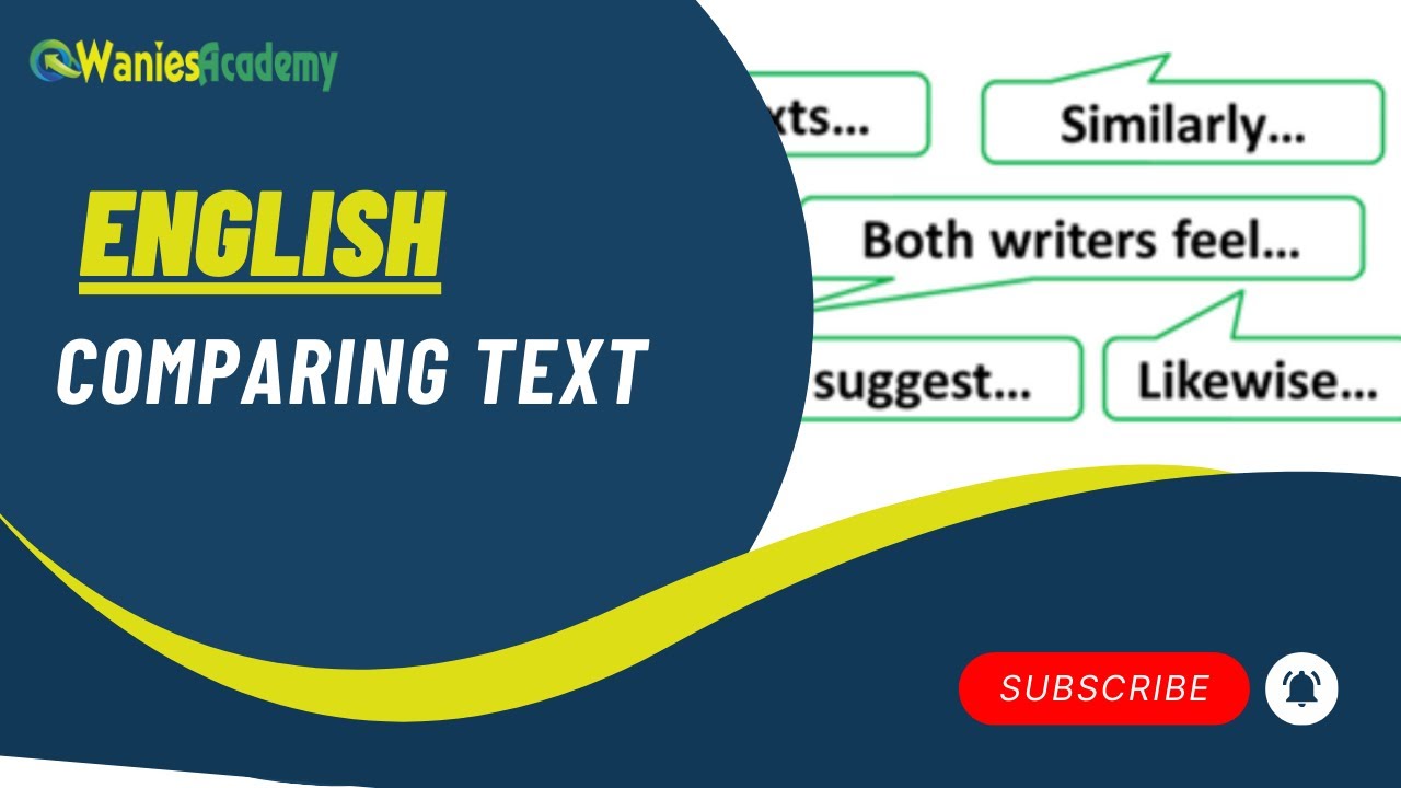 Wanies Academy English Comparing Texts - YouTube