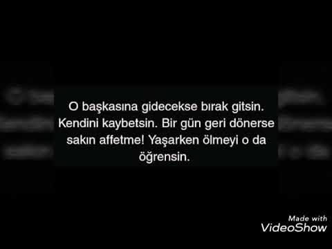 Hüzünlü sözler...
