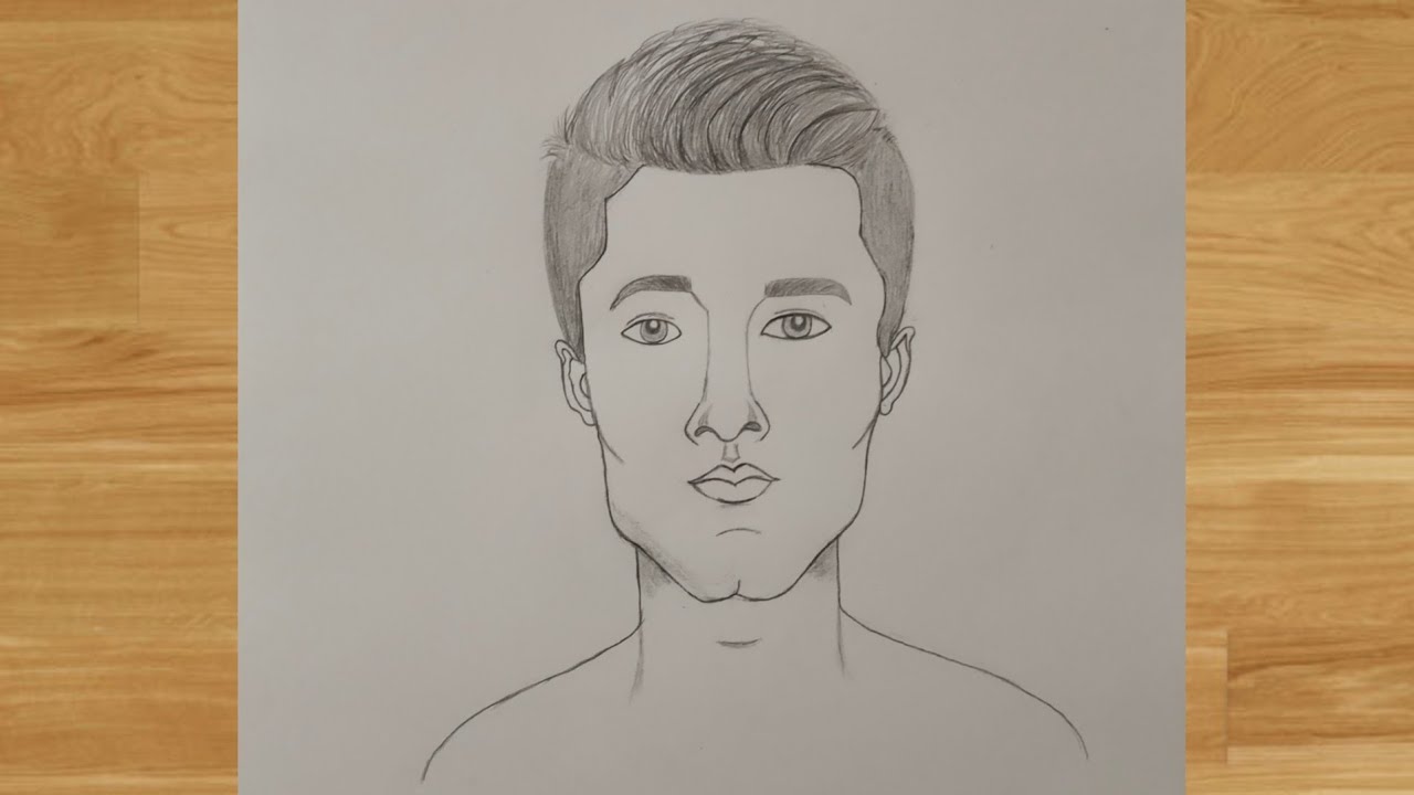 How To Draw A Boy Face ll Pencil Sketch Drawing ll Handsome Boy Face ...