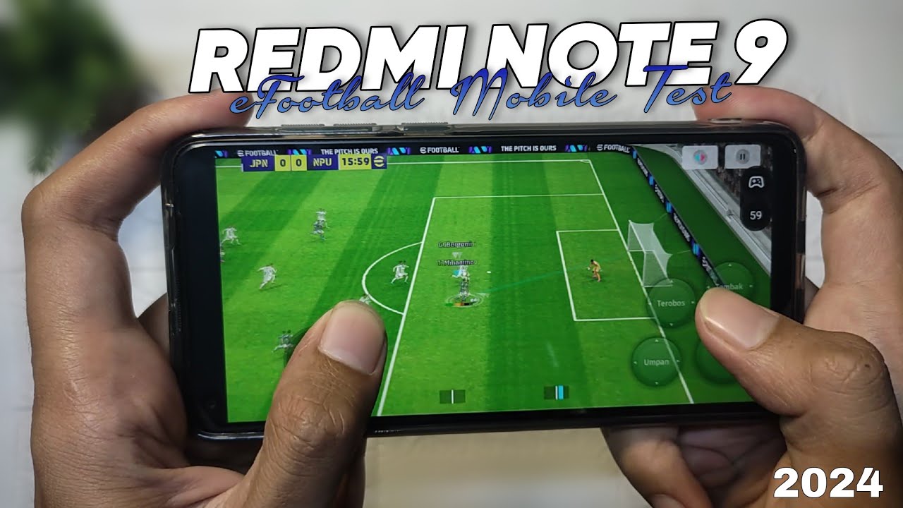 Xiaomi Redmi Note 9 Mediatek helio G85 eFootball Mobile Gaming Test in ...