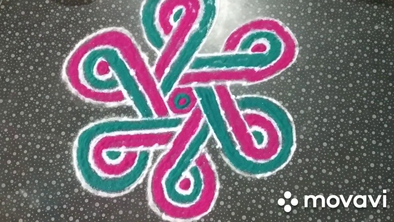 Easy & creative Rangoli design 3 | Dot Rangoli - YouTube