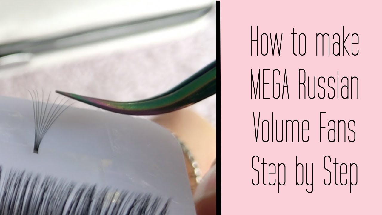 Making Mega Volume Fans Step by Step Guide (eyelash extensions) - YouTube