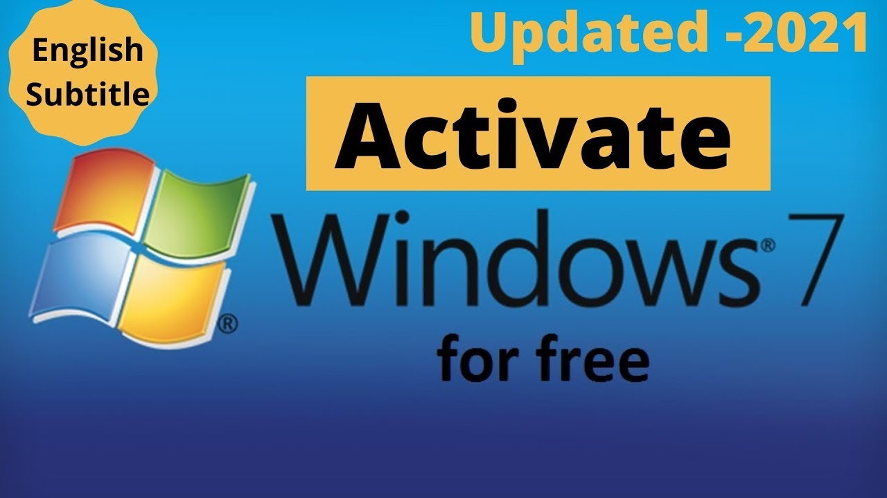 How to Activate Windows 7 for FREE - YouTube