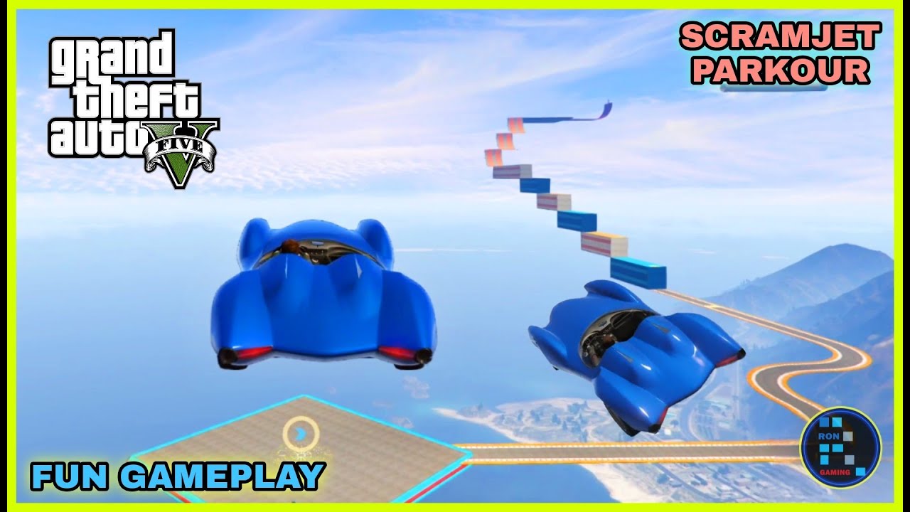 GTA V | Amazing Scramjet Fun Parkour With RON - YouTube