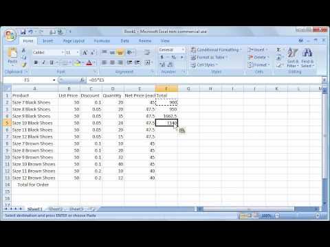 Excel 2007 Tutorial 2: Basic Spreadsheet - YouTube