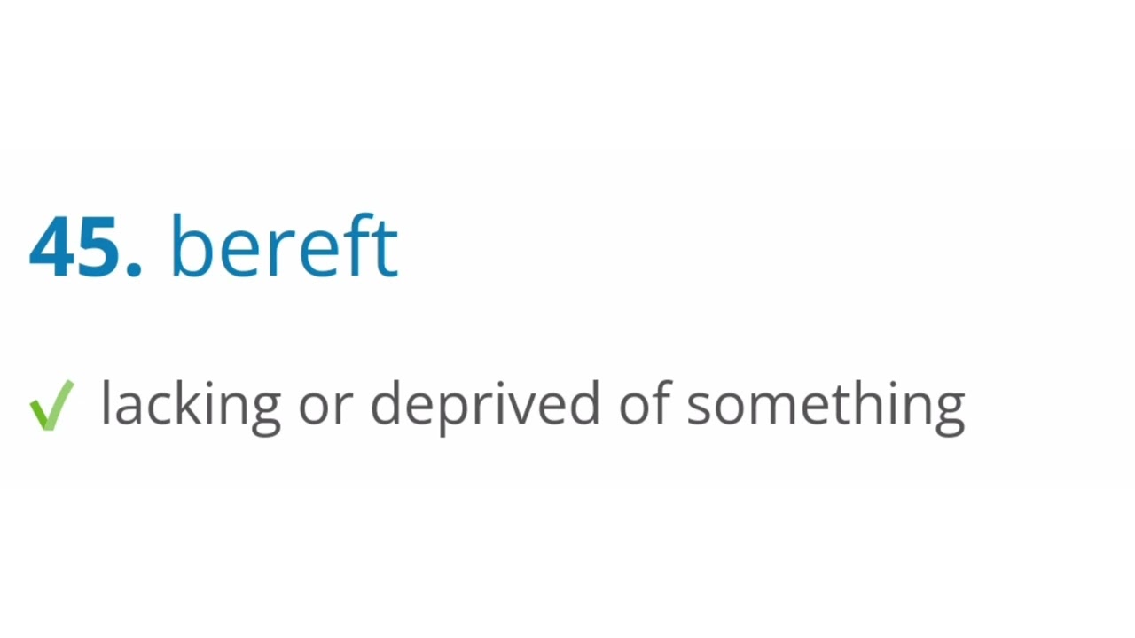 Bereft Meaning Sentence And Pronunciation YouTube bereft-meaning-sentence-and-pronunciation-youtube