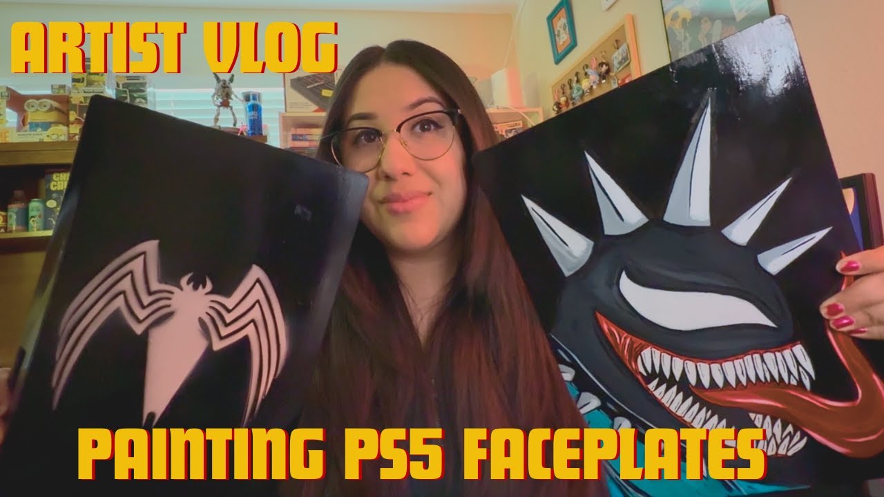 Artist Vlog | painting PS5 Faceplates - YouTube