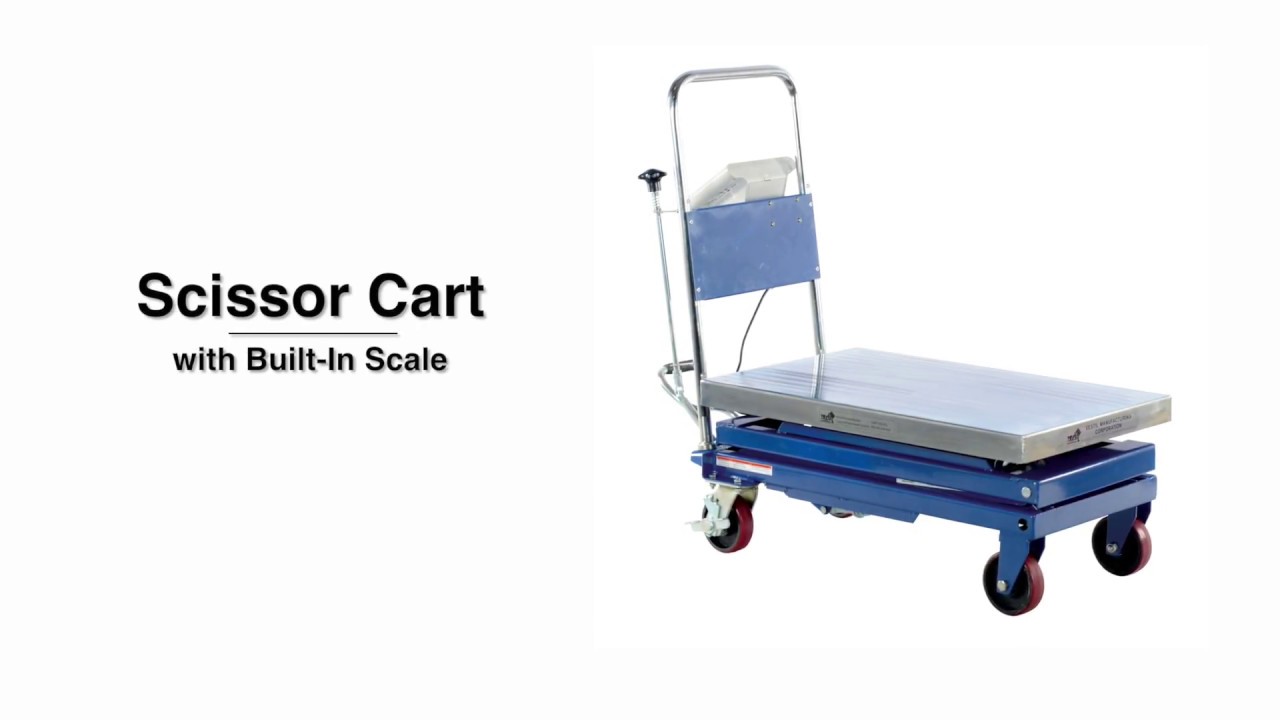 CART-SCL Scissor Carts with Built-In Scale - YouTube