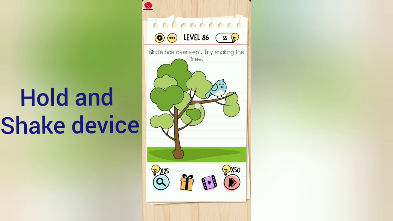 Brain Test Level 86 birdle has overslept try shaking the tree - YouTube