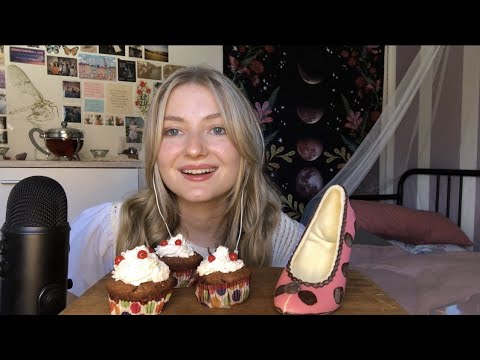 ASMR| eating chocolate and muffins| whispering - YouTube