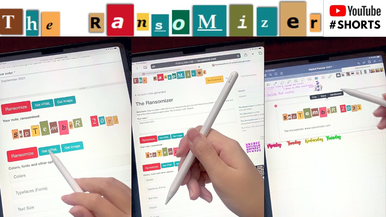 The Ransomizer 📚 Trang web tạo kiểu chữ trang trí tiêu đề sổ ghi chú ...