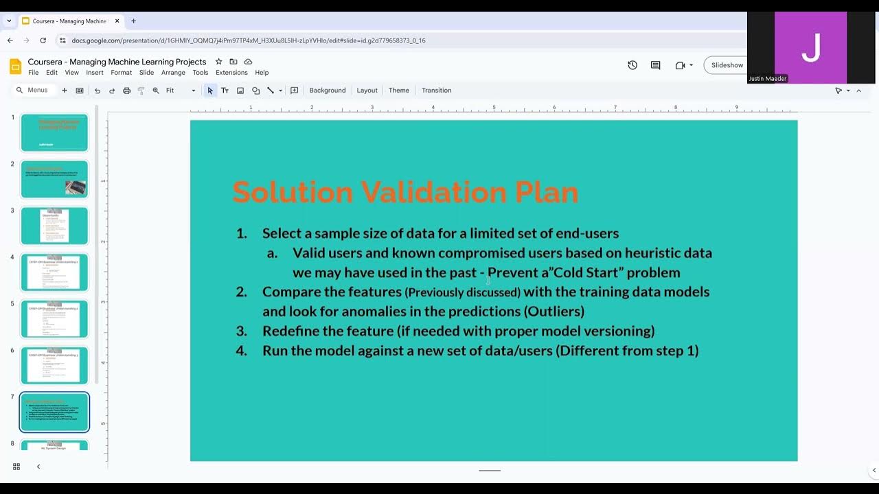 Justin Maeder - Coursera: Managing Machine Learning Projects - YouTube