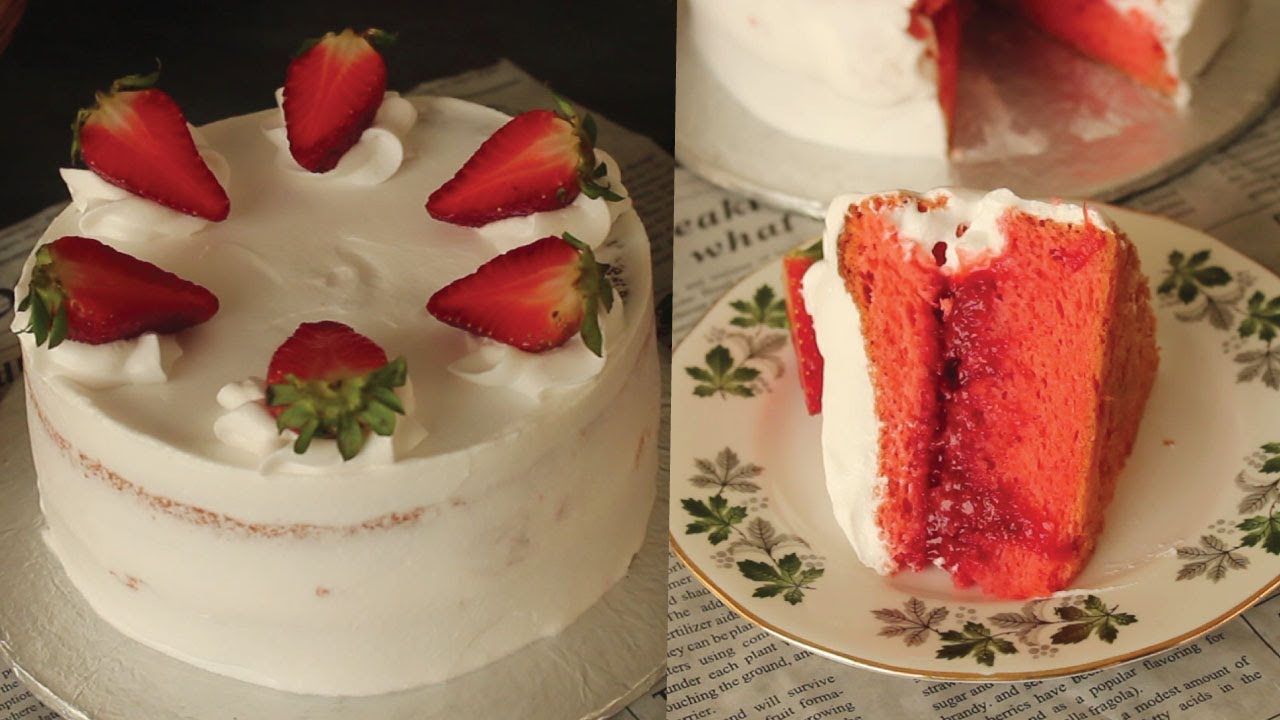Bakery Style Strawberry Cake 😍 Recipe By Chef Hafsa - YouTube