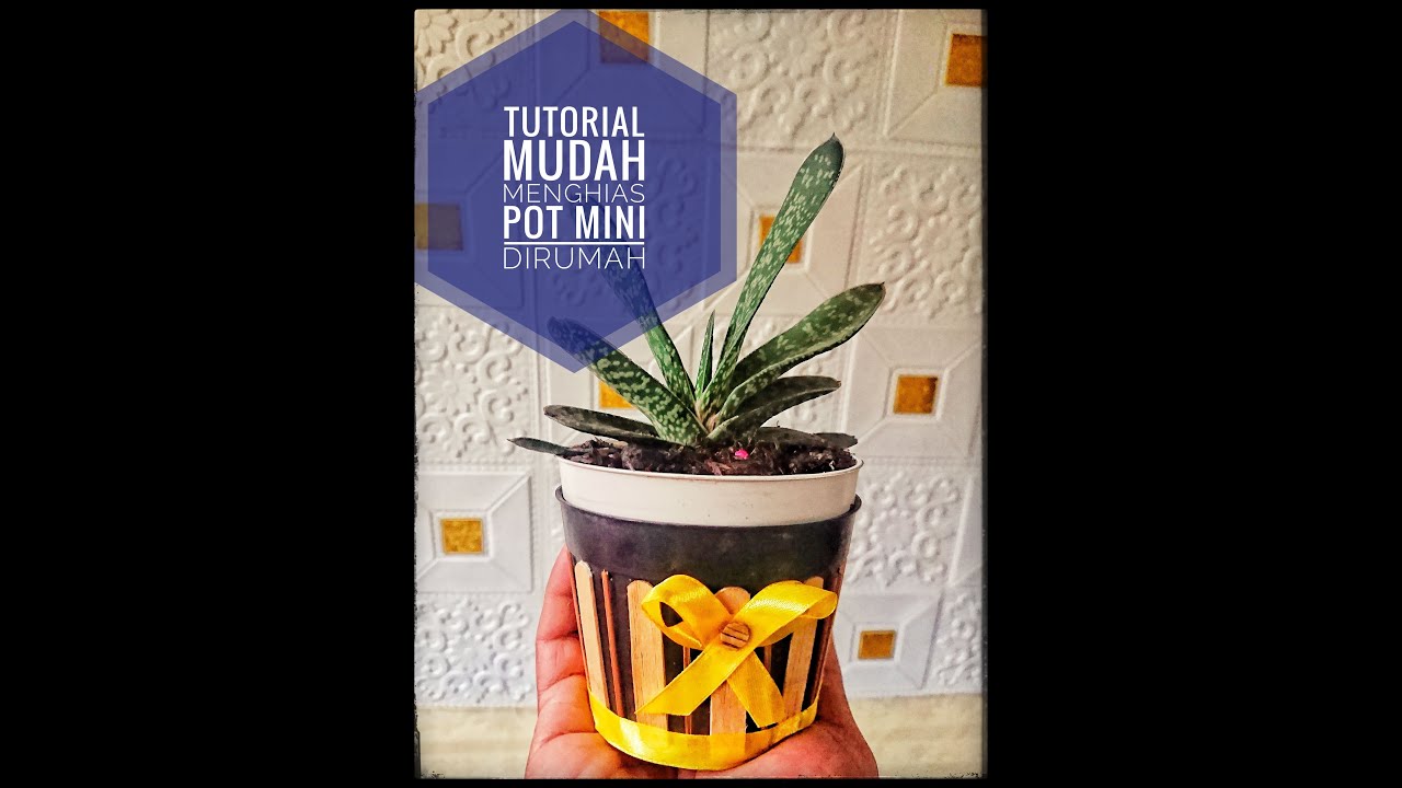 Tutorial menghias dan mempercantik pot mini || menghias pot bunga ...