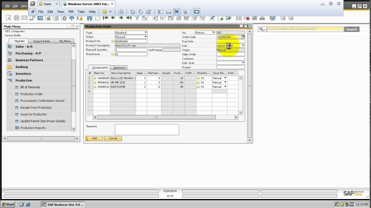 SAP B1 Production Production Order YouTube sap-b1-production-production-order-youtube