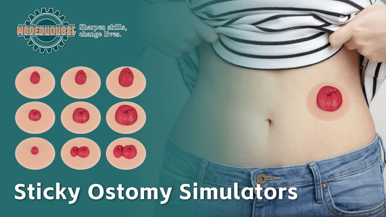 Sticky Ostomy Stoma Care Training Models Set, Multi-Skin Tone - YouTube