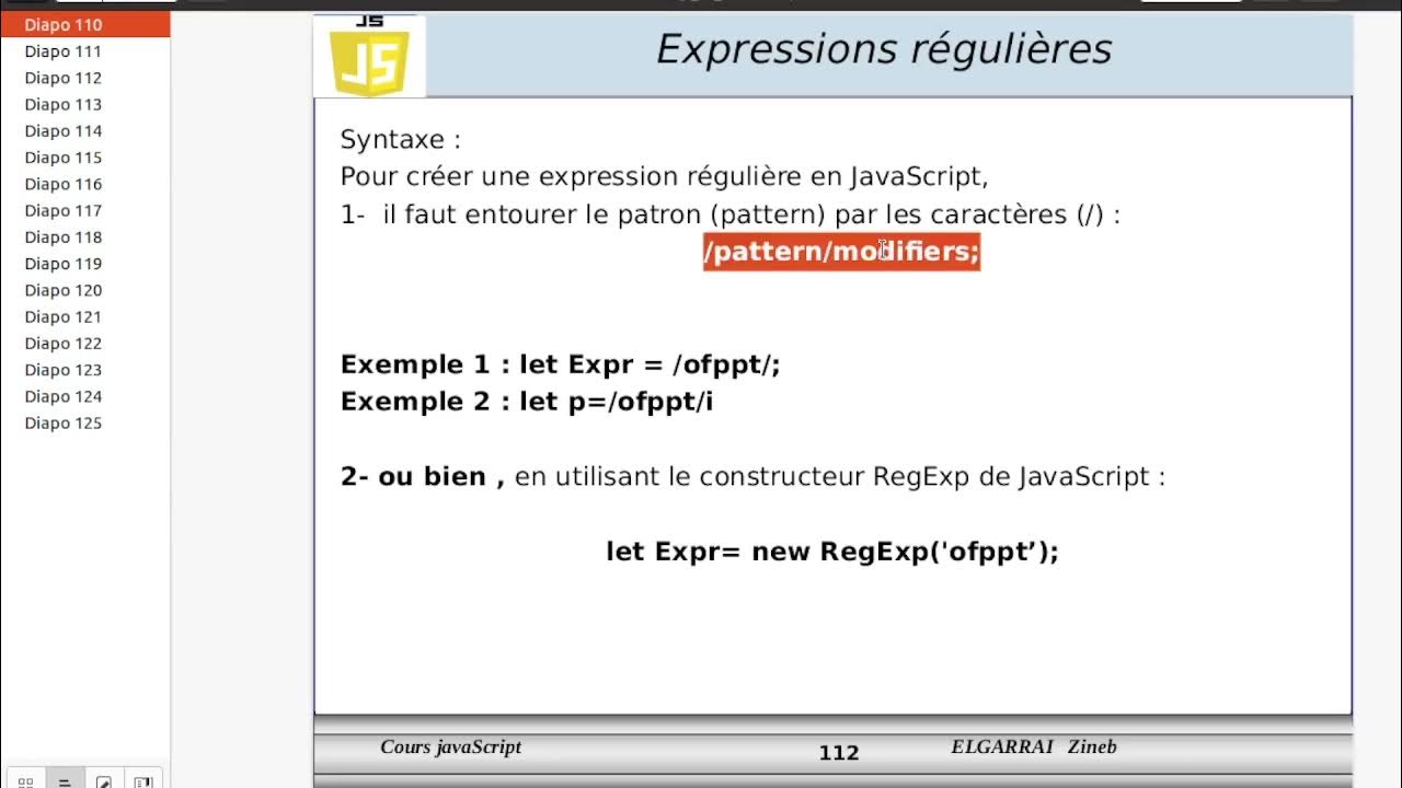 Javascript : Les expressions Régulières (P1) - YouTube