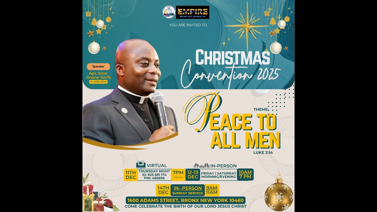 CHRISTMAS CONVENTION 2025 Friday Night Service- 12/12/2025 - YouTube