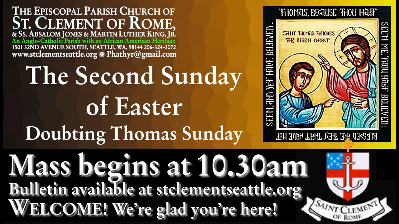 The Second Sunday of Easter - Low Sunday - YouTube