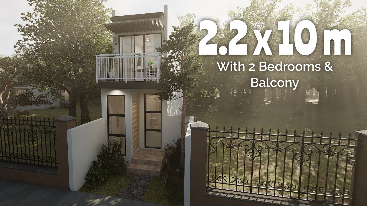 Beautiful 2.2x10 Meters House Design with 2 Bedrooms - YouTube