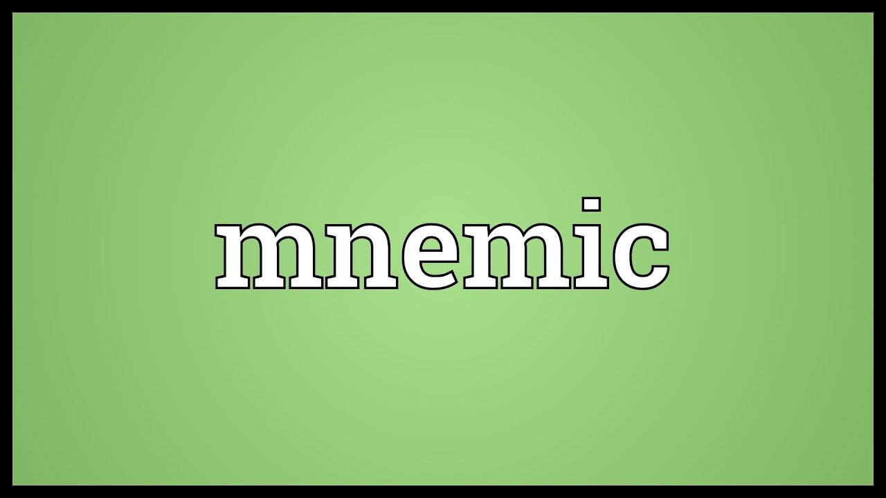 Mnemic Meaning - YouTube