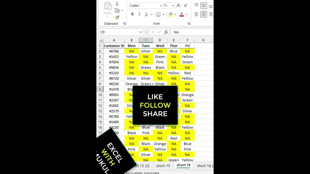 Excel Trick to Fill Blank Cells within a seconds #excelshorts - YouTube