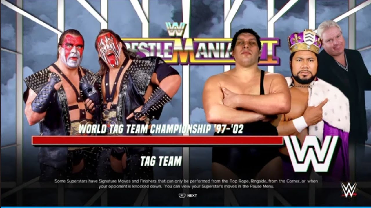 Demolition vs The Colossal Connection. WrestleMania 6. WWE 2K24 - YouTube
