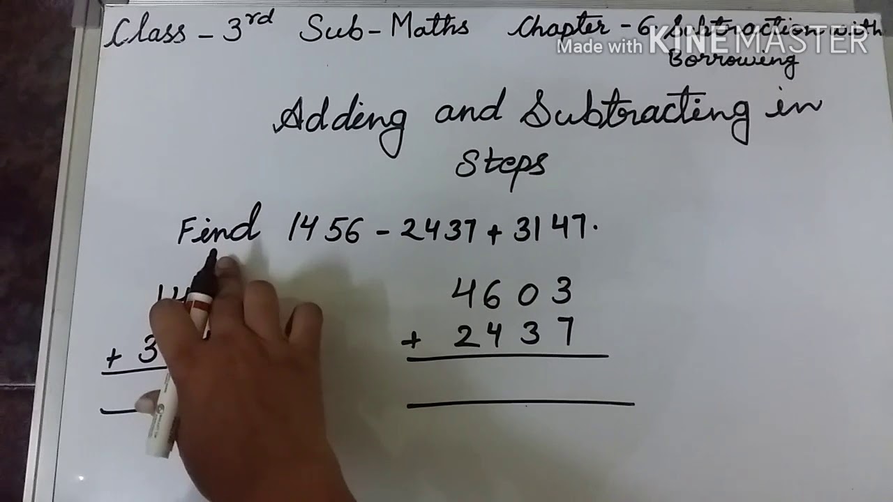 Class 3 Maths Subtraction with borrowing by Sonika Soni - YouTube