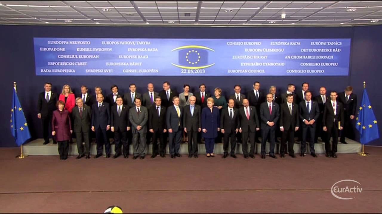 EU leaders meet at the May 2013 EU Summit - group photo - YouTube
