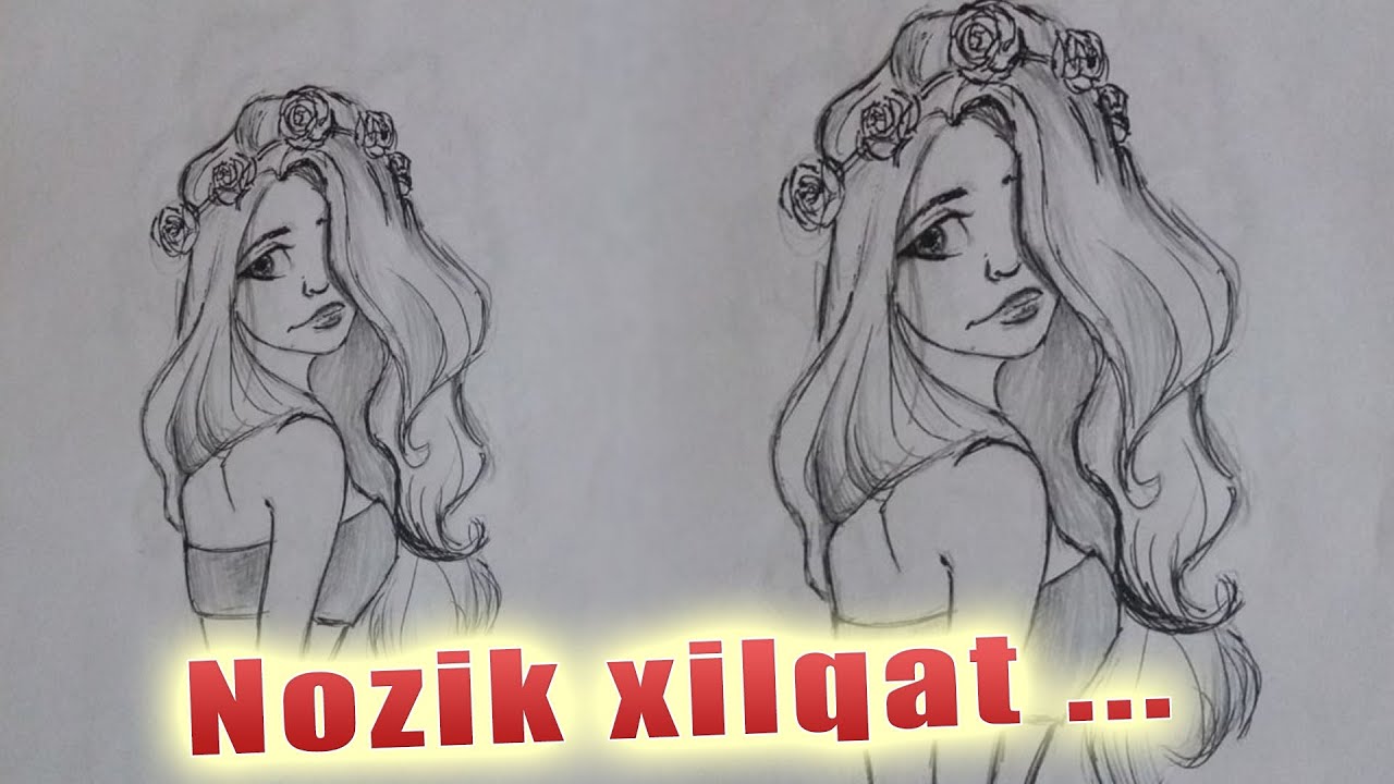 Qiz Rasmini Chizishning Oddiy Usuli - YouTube